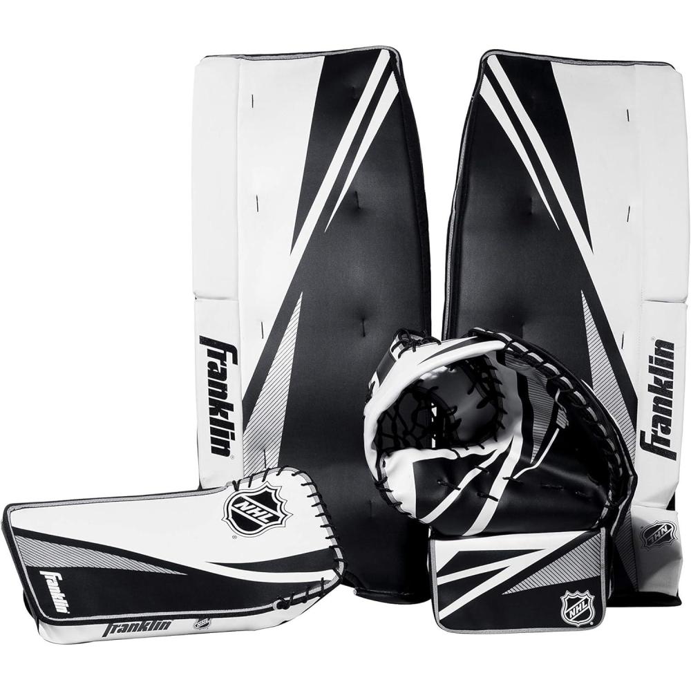 Franklin Sports Street Hockey Goalie Set – Leg Pads – Catch Glove ...